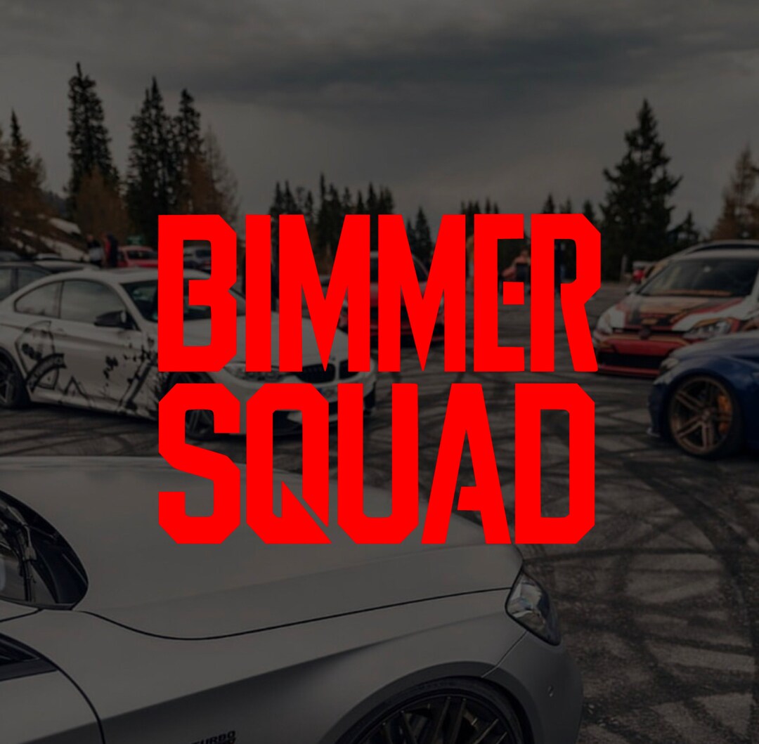 BMW Car Decal Bimmer Squad Car Wordings Car Decal for BMW Enthusiast ...
