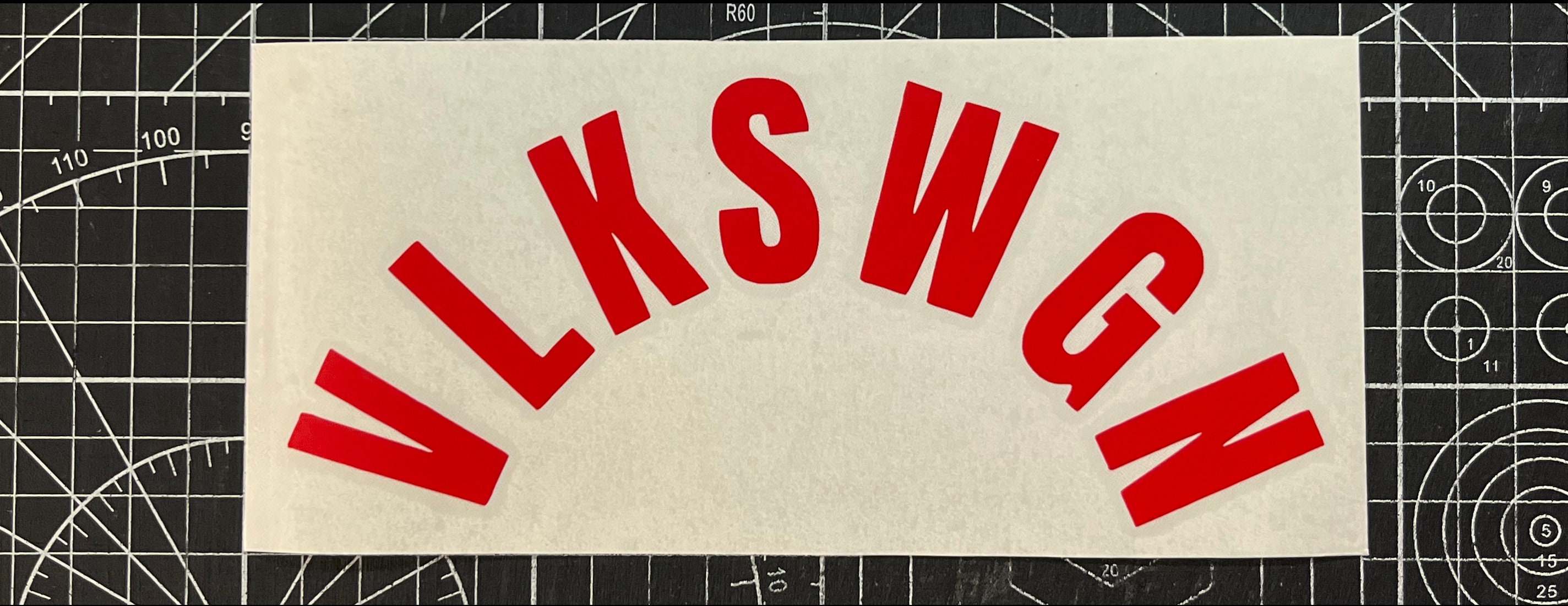 Volkswagen VW Car Decal Curved Design for Car High Quality Vinyl ...