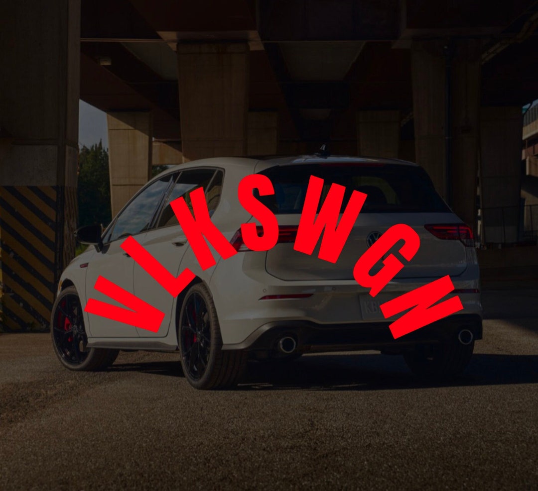 Volkswagen VW Car Decal Curved Design for Car High Quality Vinyl ...