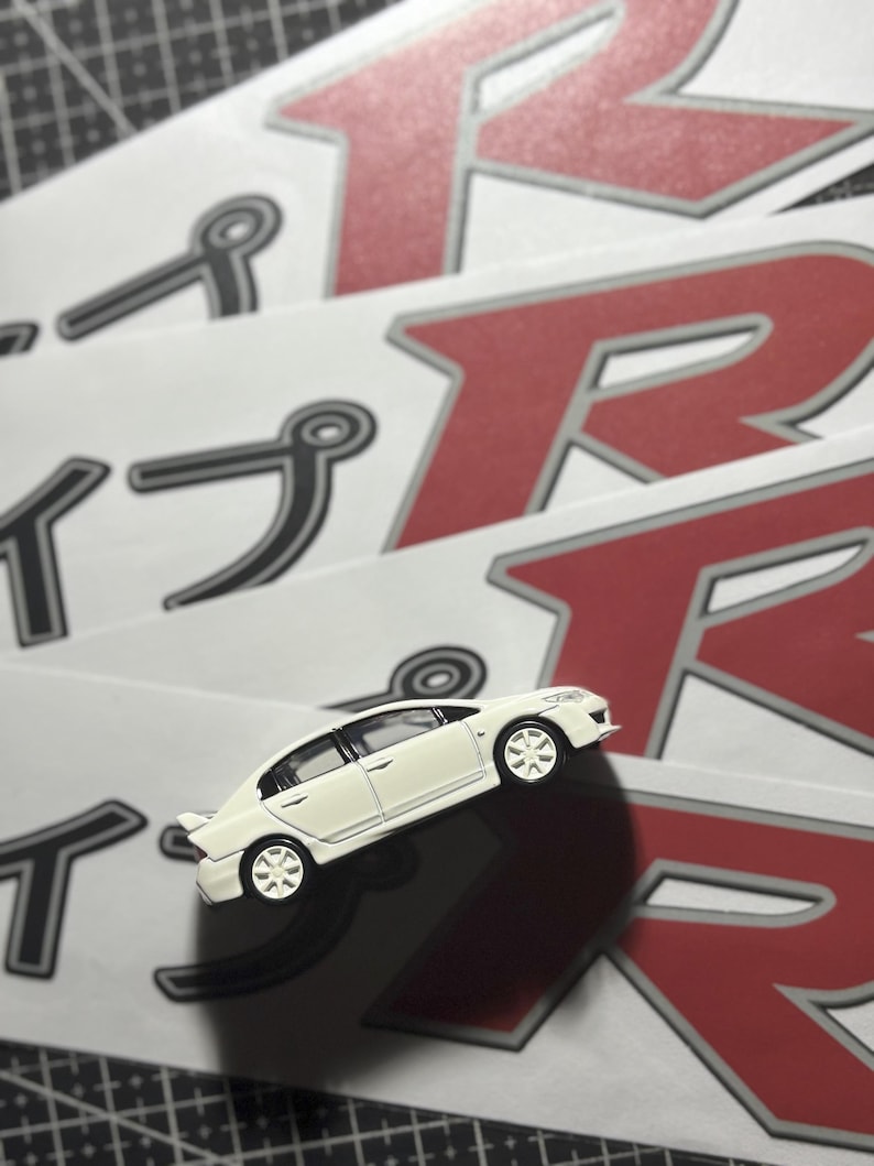 Custom Type R Decals (set of 2) in Japanese | JDM High Quality ...