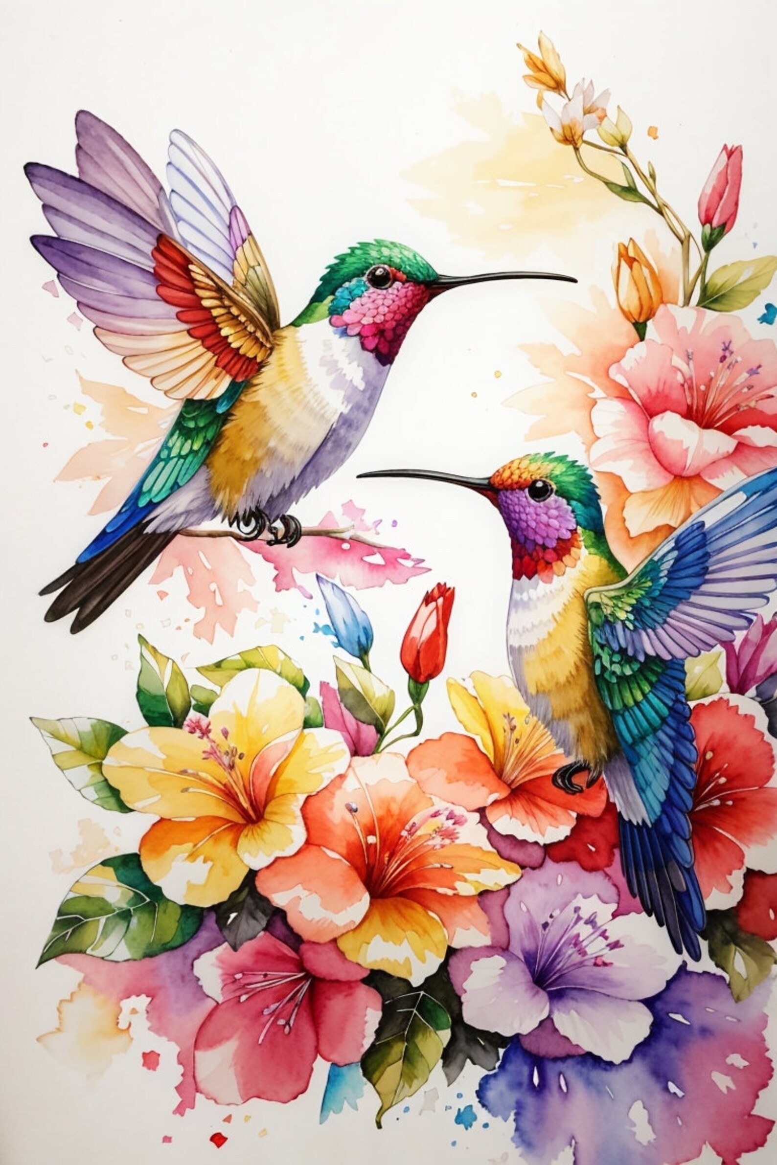 Cute Hummingbirds Clipart 12 High Quality Jpgs Digital Downloads Card ...