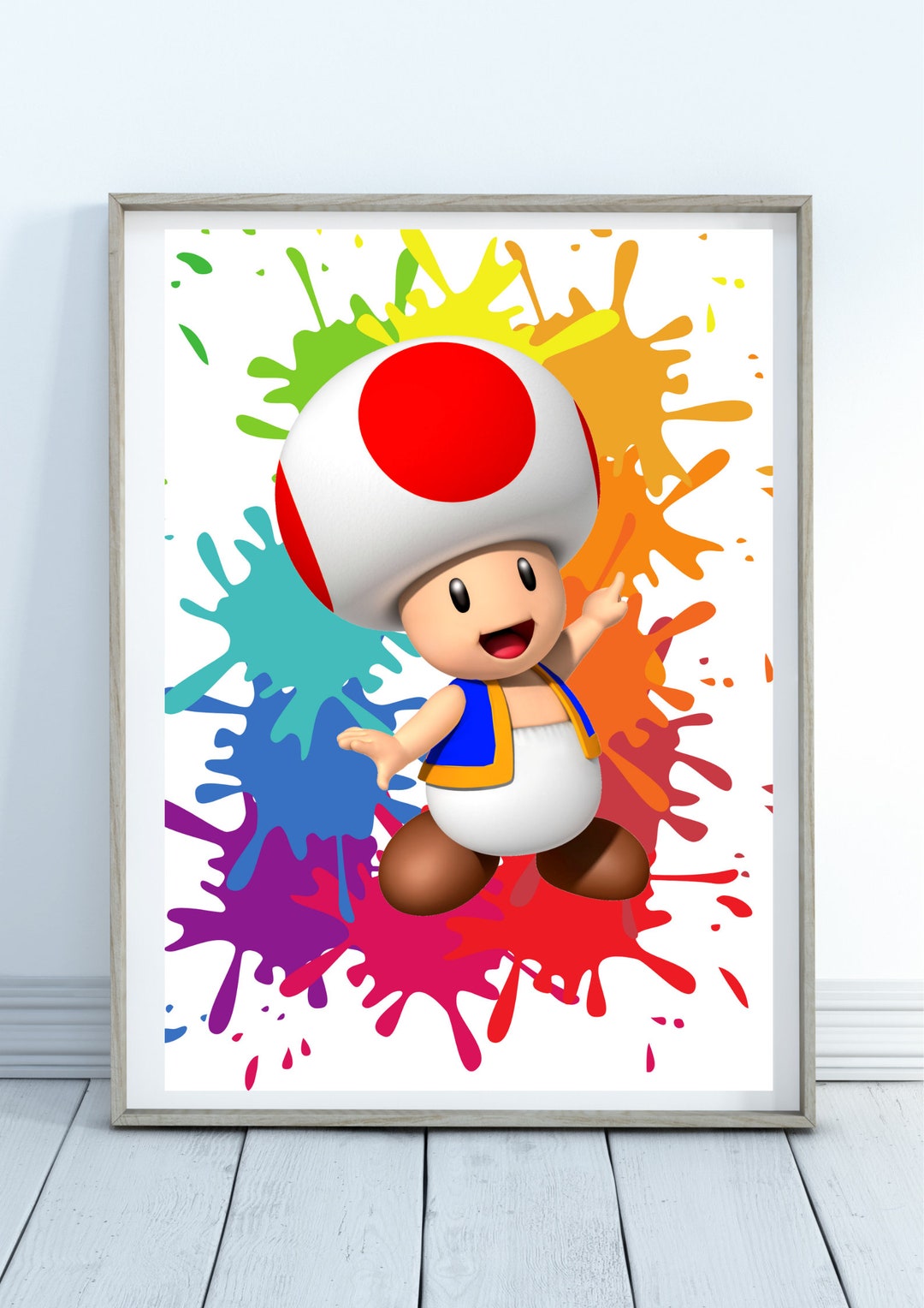 Mario Bro's Toad Print - Etsy