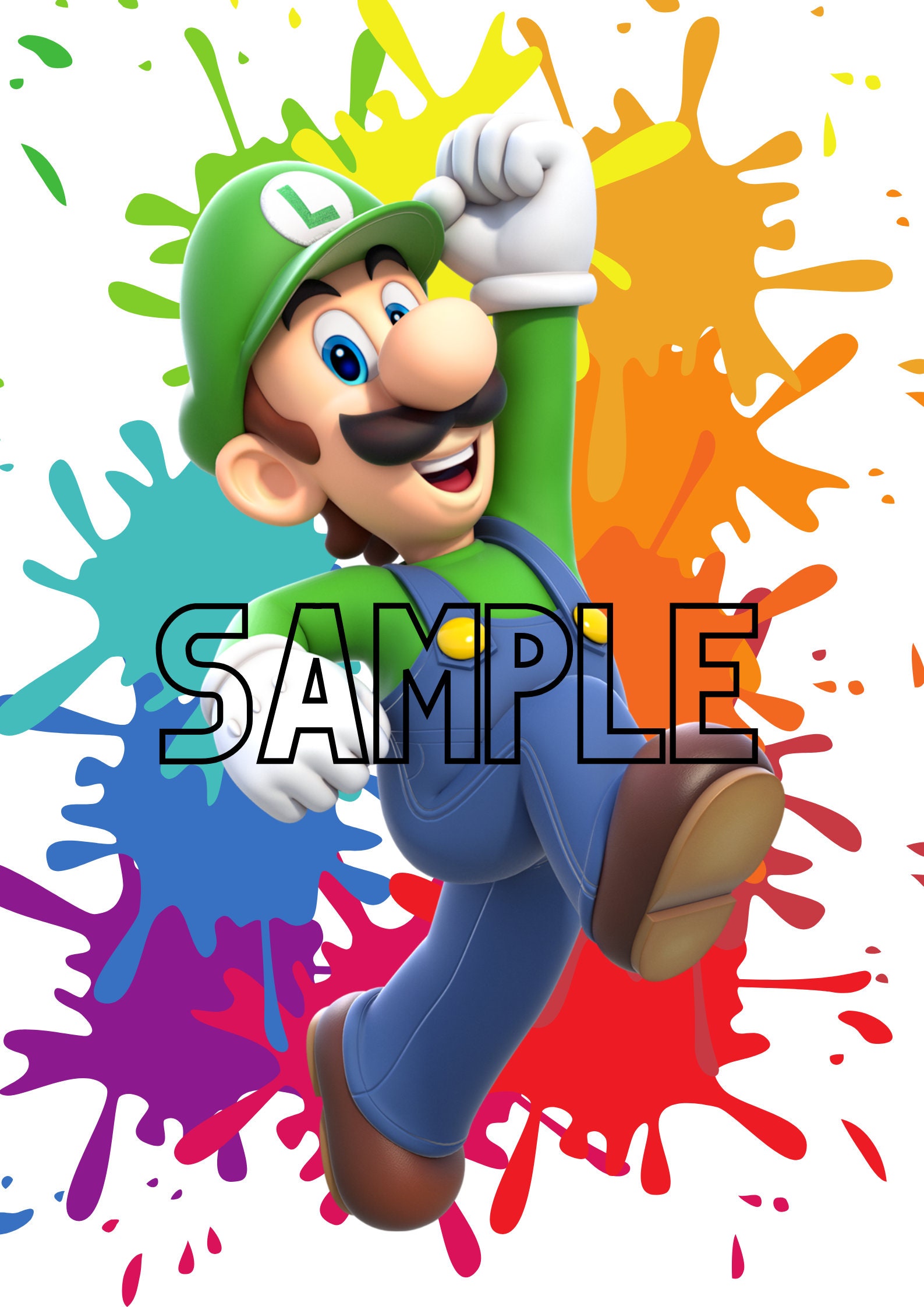 Mario Bro's Luigi Wall Print - Etsy