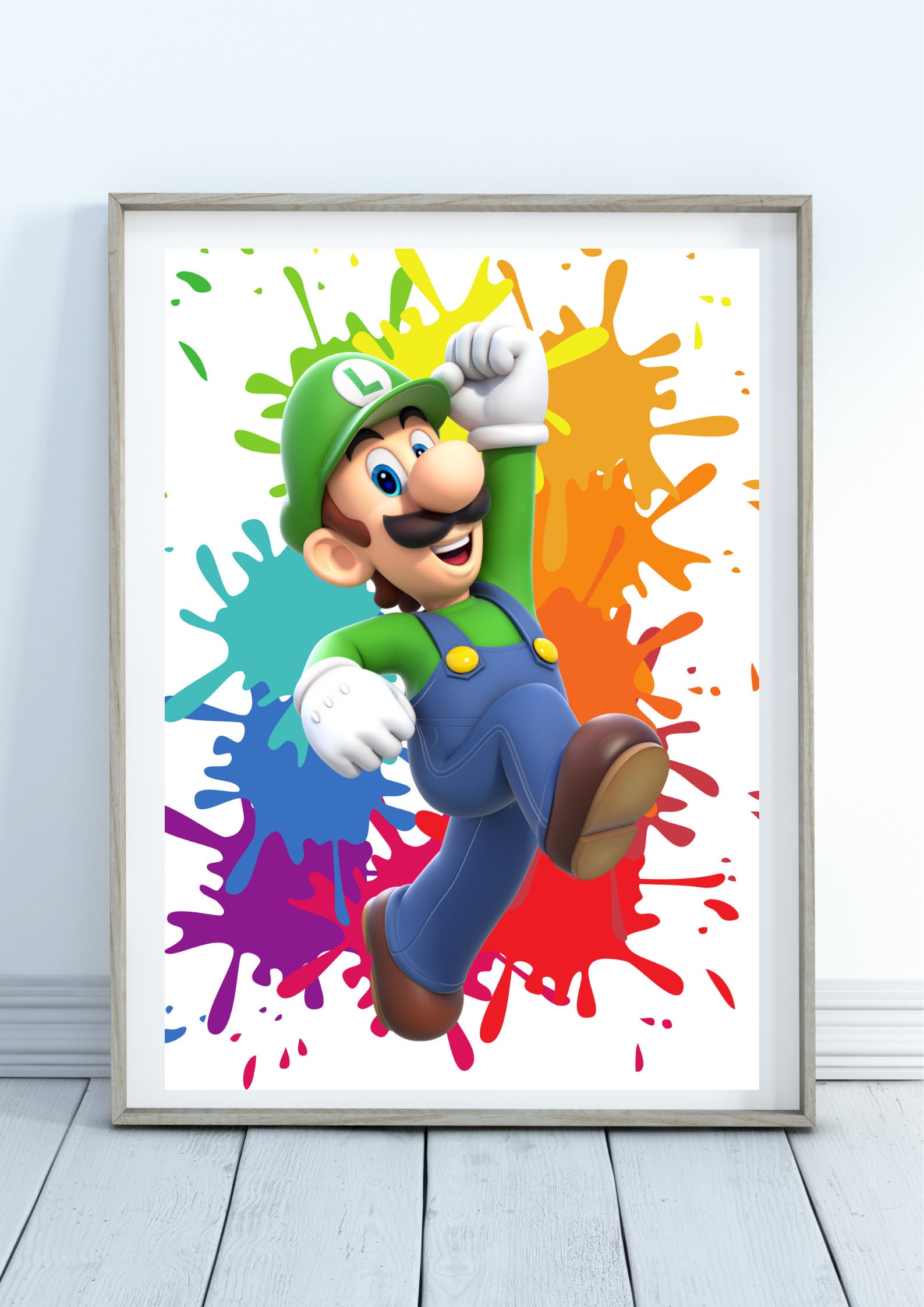 Mario Bro's Luigi Wall Print - Etsy