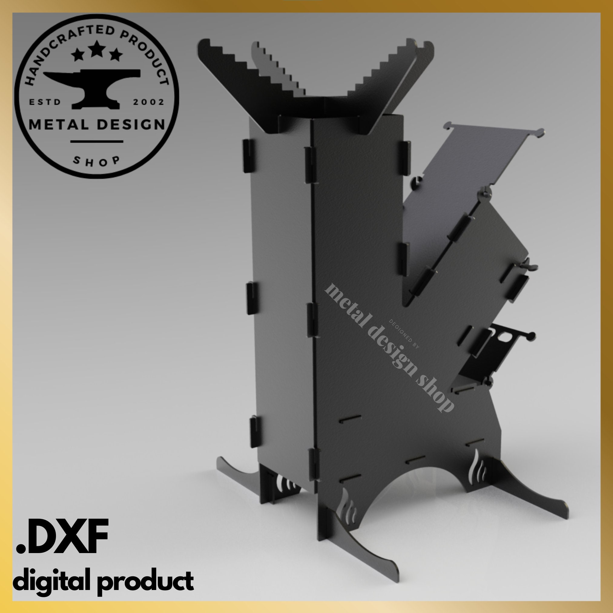 Rocket Stove DXF Files: Portable Camping Wood Stove Plans (digital ...