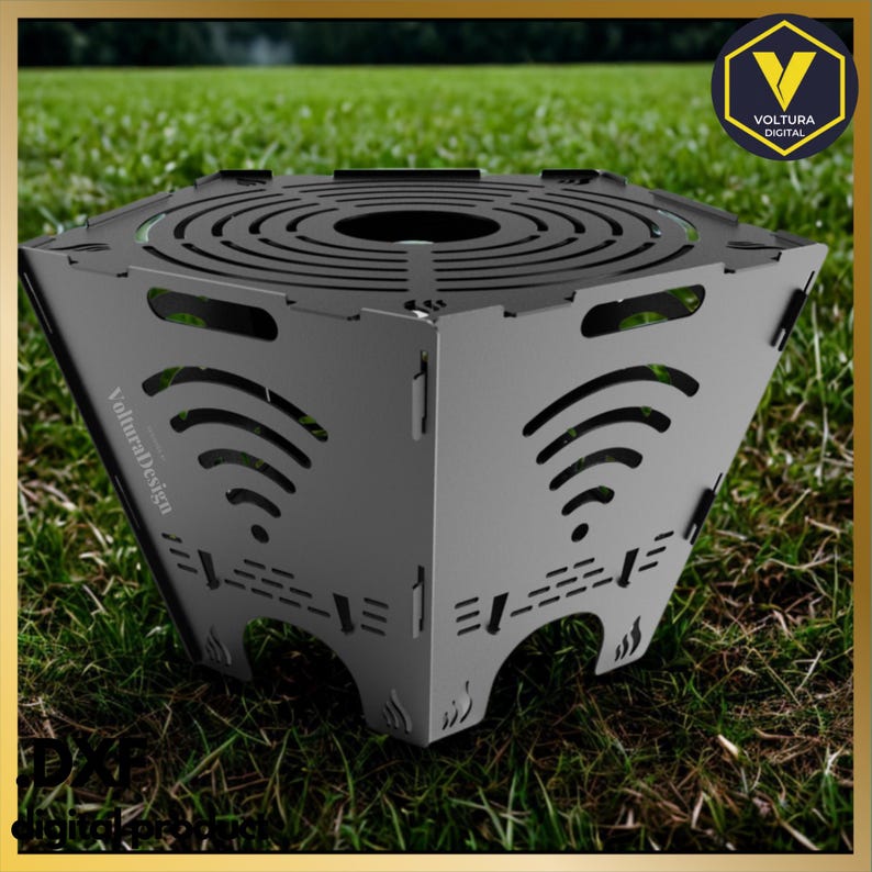 Pentagonal Fire Pit DXF Portable Wood Burning Stove Camping Grill ...