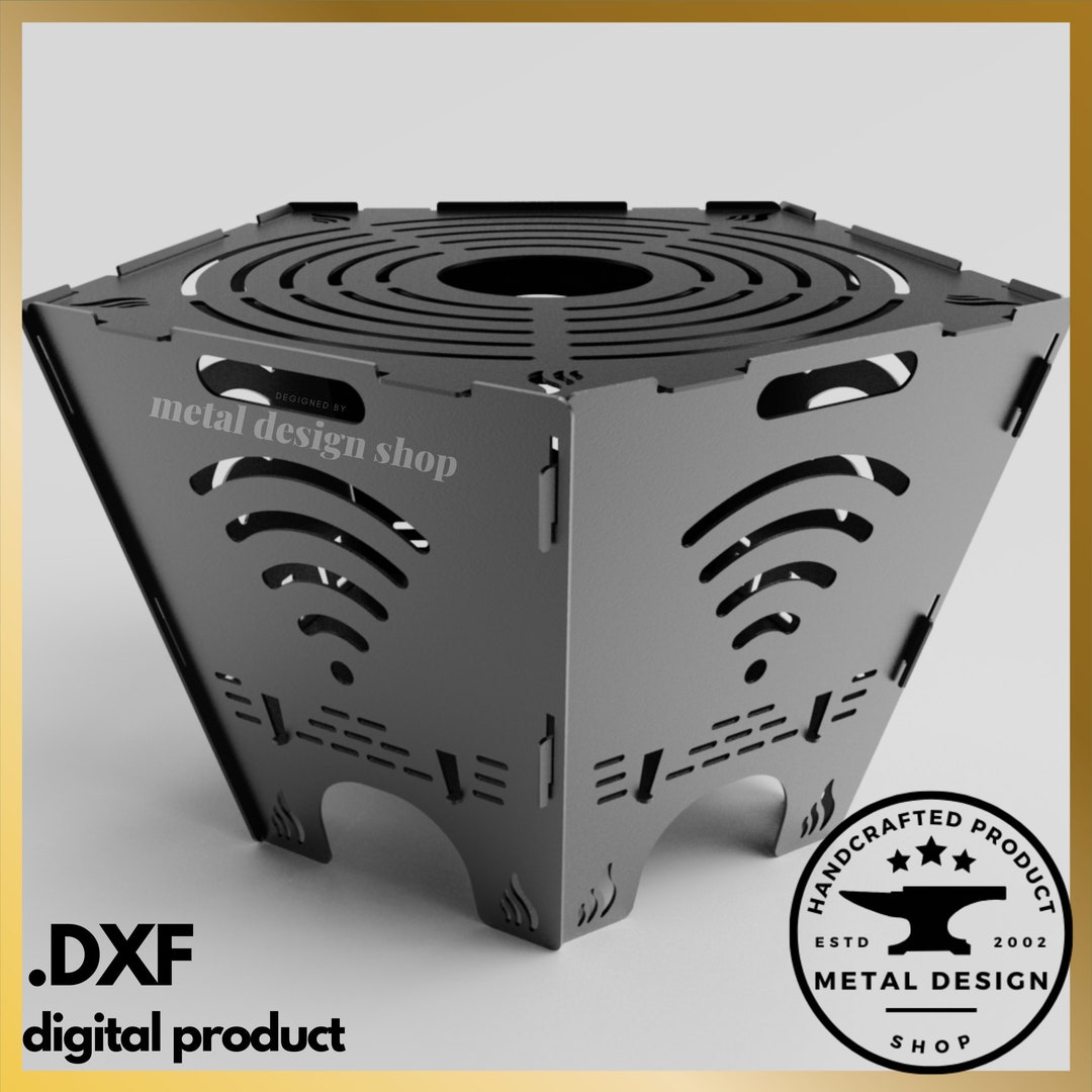 Fire Pit, Wood Stove, Dxf Files for Plasma, Pentagonal Fire Pit ...