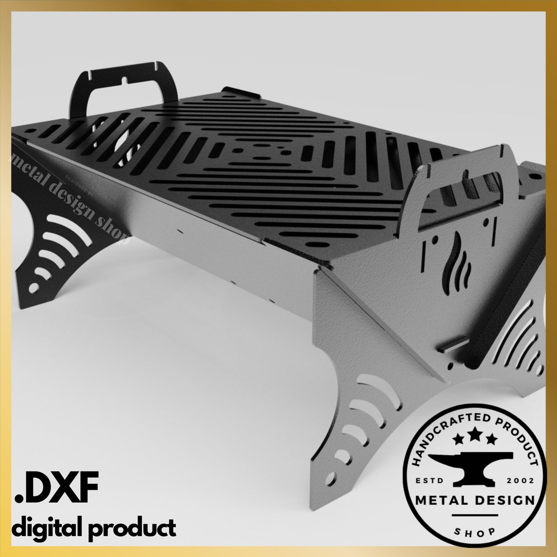 Foldable Fire Pit Grill: Steel BBQ DXF File (digital Download) - Etsy