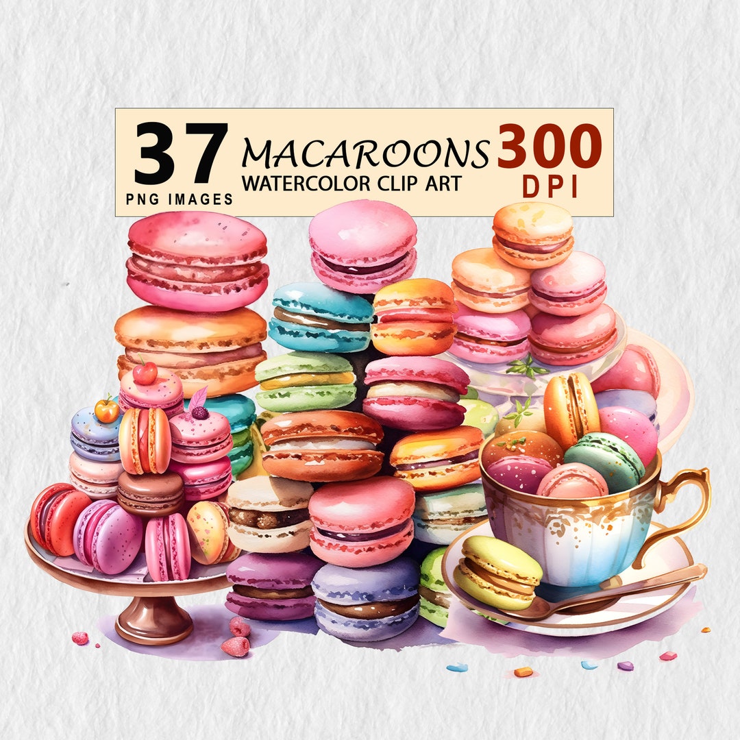 Macaroons Watercolor Clipart Illustration Transparent PNG Download ...