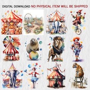 Carnival Mega Bundle Watercolor Clipart PNG Digital Download Planner ...