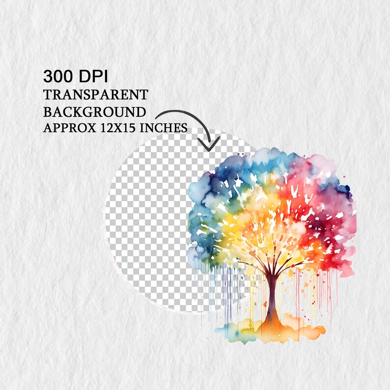 Abstract Rainbow Clipart Watercolor Downloadable Illustration - Etsy