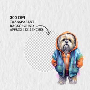 Lhasa Apso Watercolor Clipart Illustration Transparent PNG Download ...