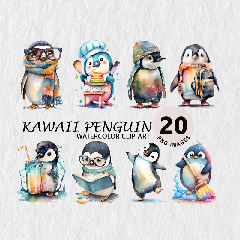 Penguin Clip Art - Etsy