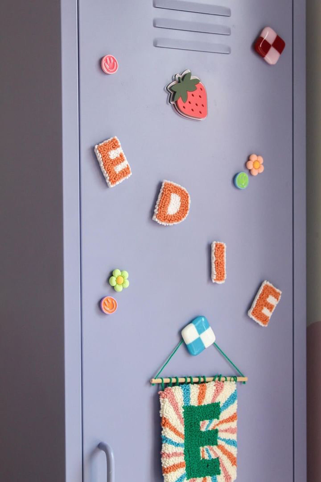 Personalised Fridge/locker Magnets Punch Needle Decor - Etsy