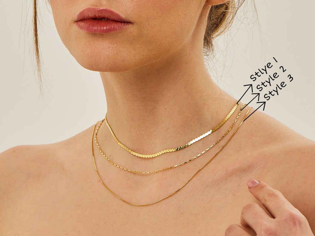 Dainty Gold Chain Necklace for Women / Necklace Chain / Sterling Silver ...