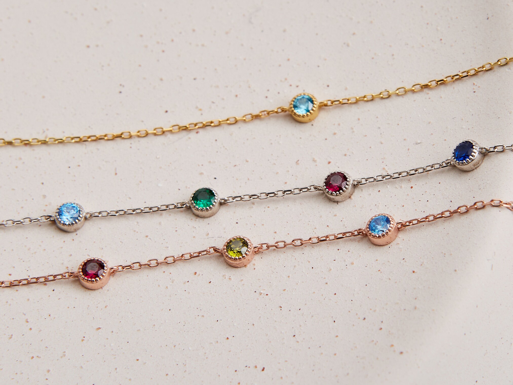 Birthstone Bracelet for Mom Personalized Birthstone Jewelry - Etsy