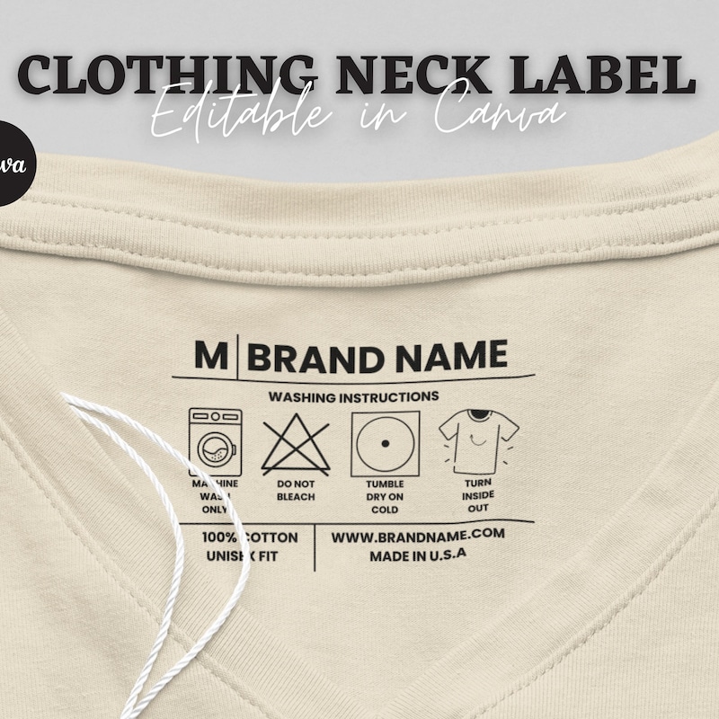 Neck Label Template - Etsy