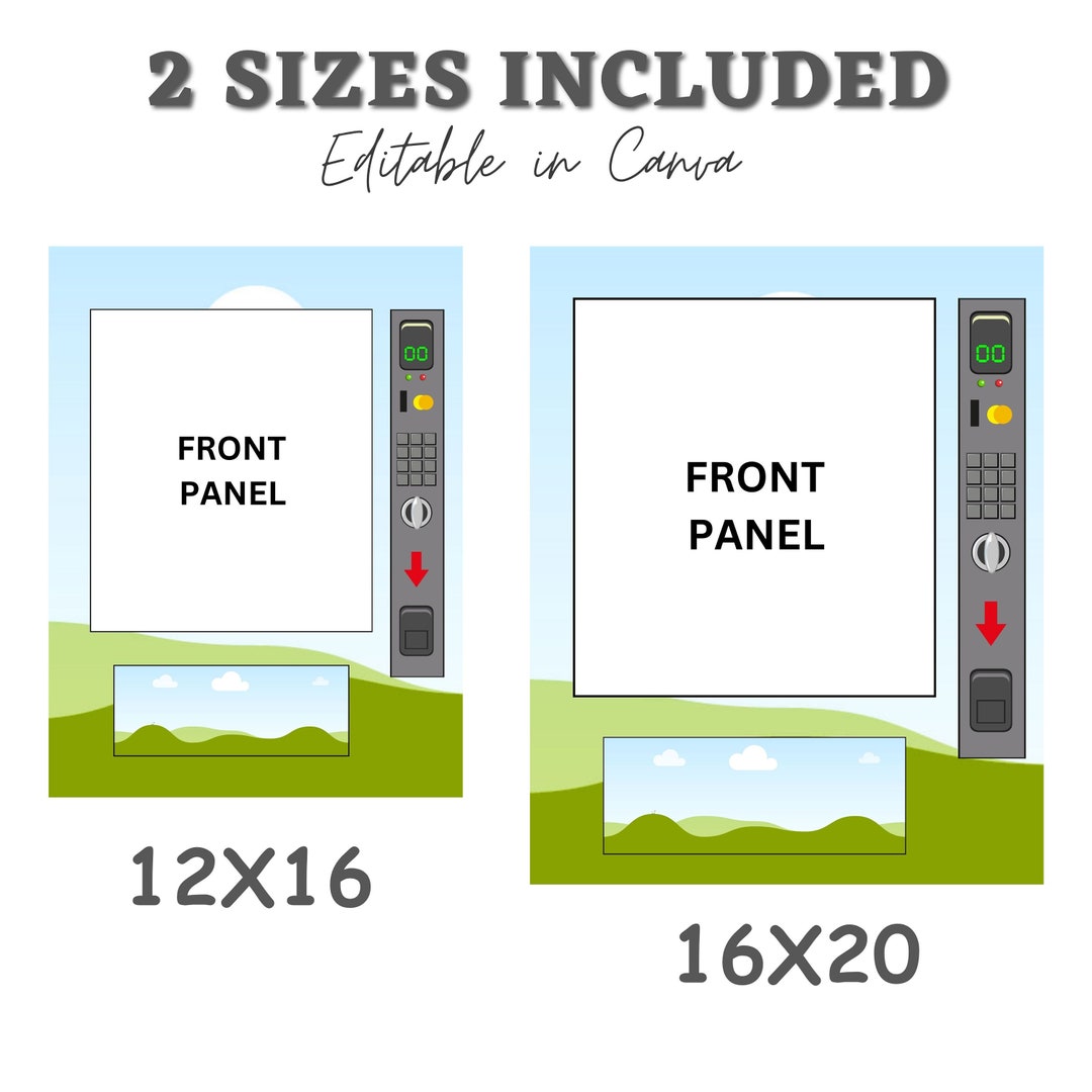 Vending Machine Template | 12x16 & 16x20 | Blank Template | Payment ...