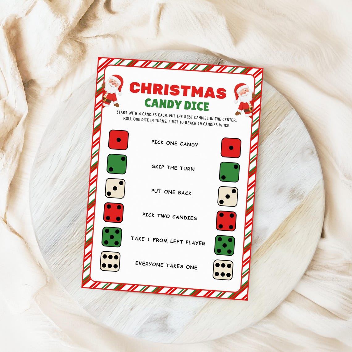 Christmas Candy Dice Game, Christmas Party Games Kids, Fun Christmas ...