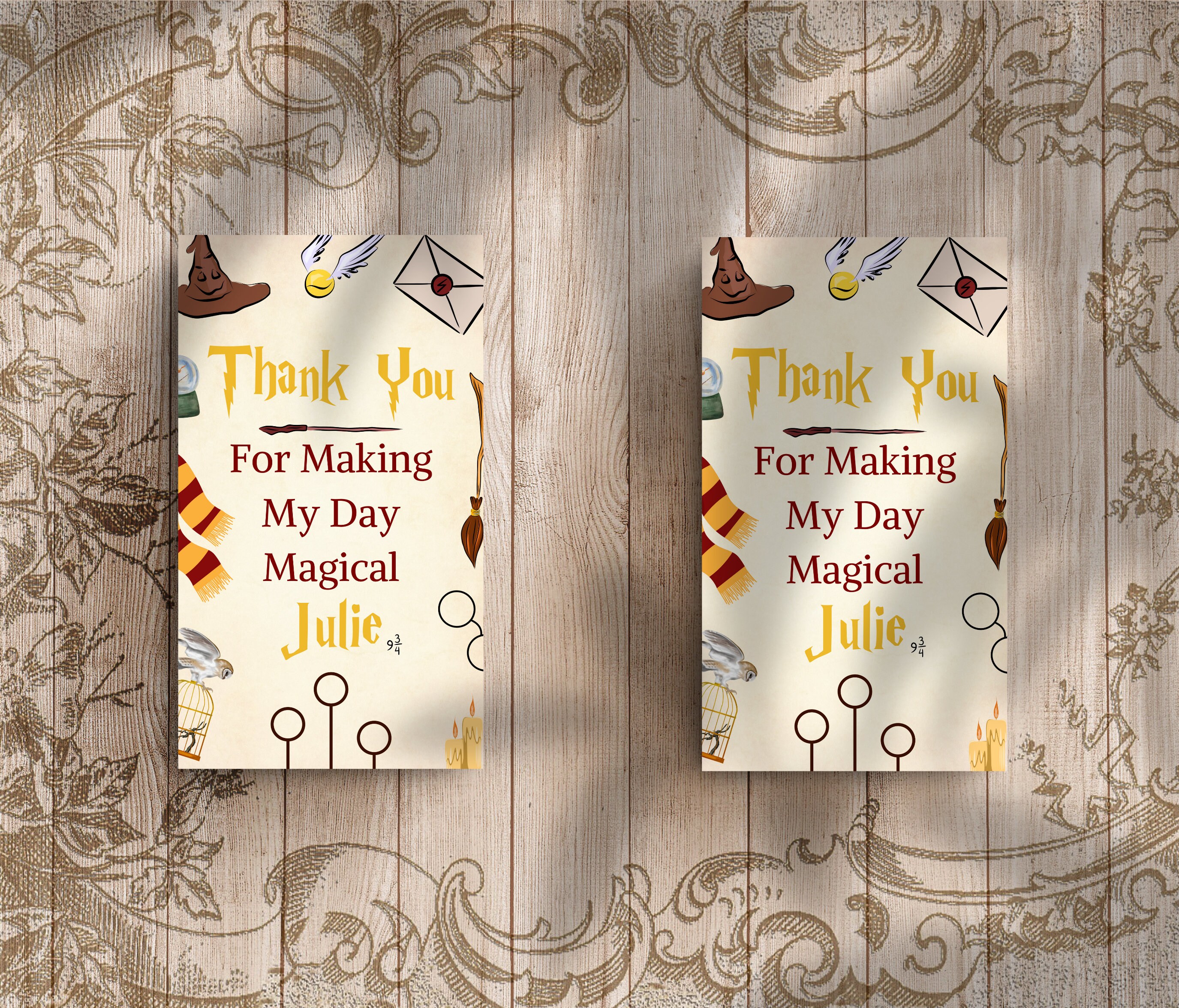 Editable Wizard Birthday Party Favor Tag, Wizard Thank You Tag ...