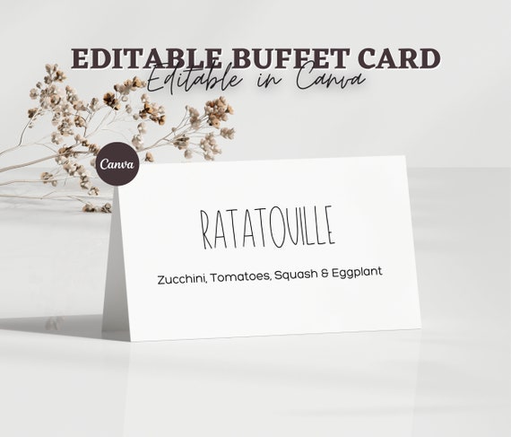 Table Food Buffet Label Template Farm Animals Food Labels Tent Card:
