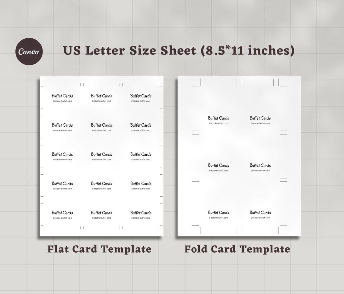 Minimal Editable Food Labels for Buffet, Printable Food Card Template ...