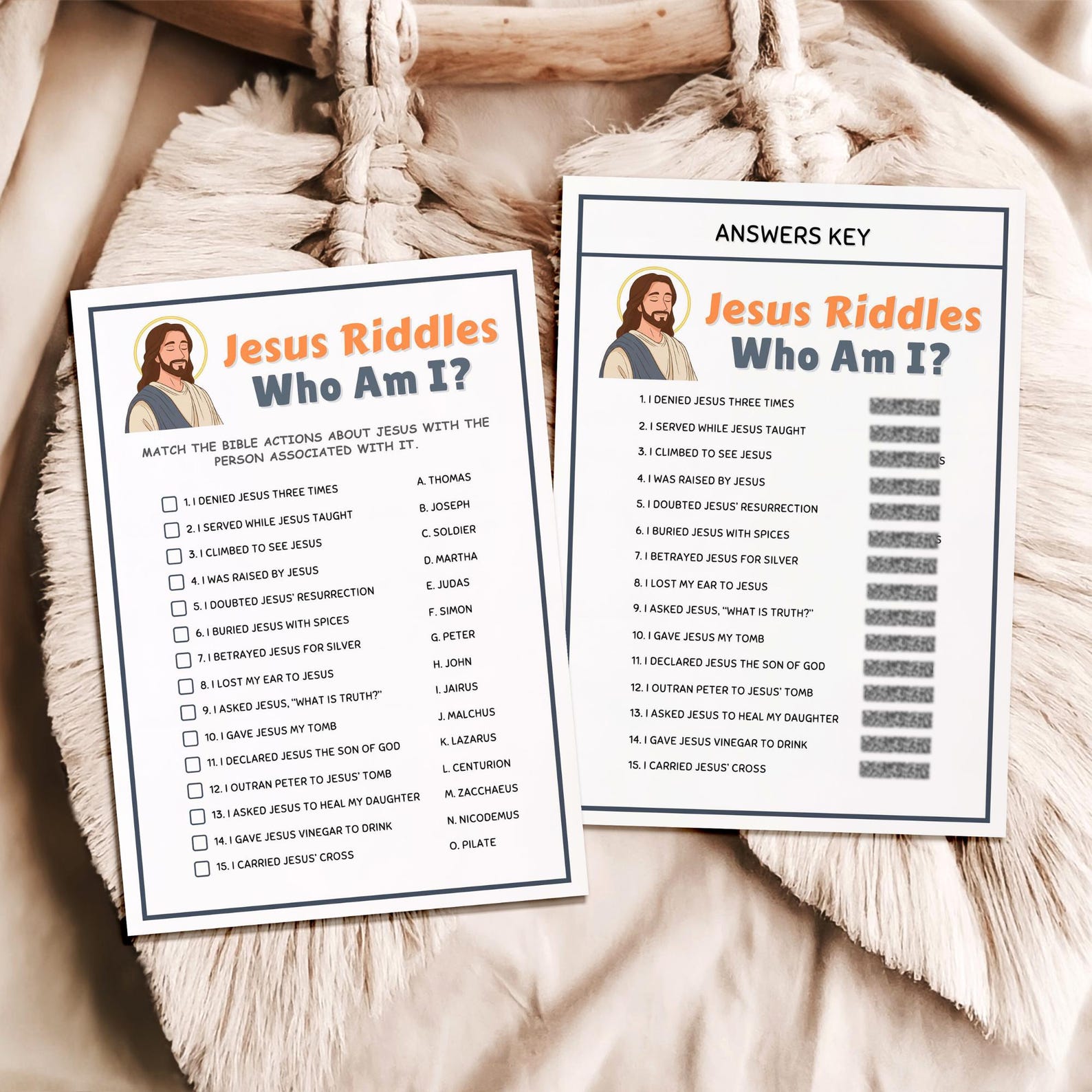Bible Games, Jesus Riddles, Who Am I, Bible Games for Kids & Adults ...