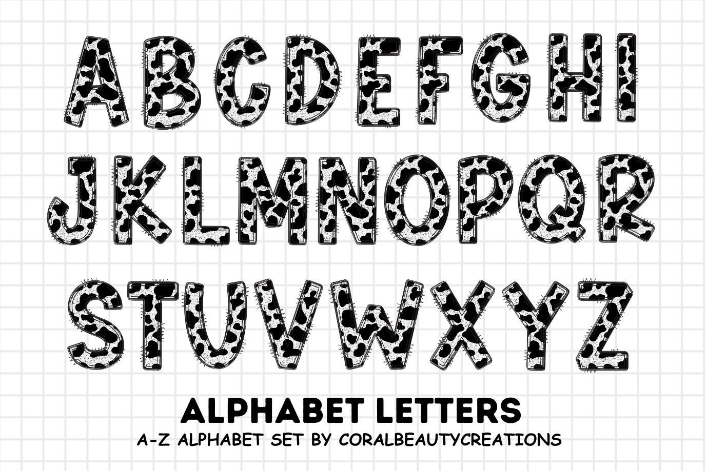 Country Doodle Letters, Western Alphabet, Cowboy Alphabet PNG, Entire ...