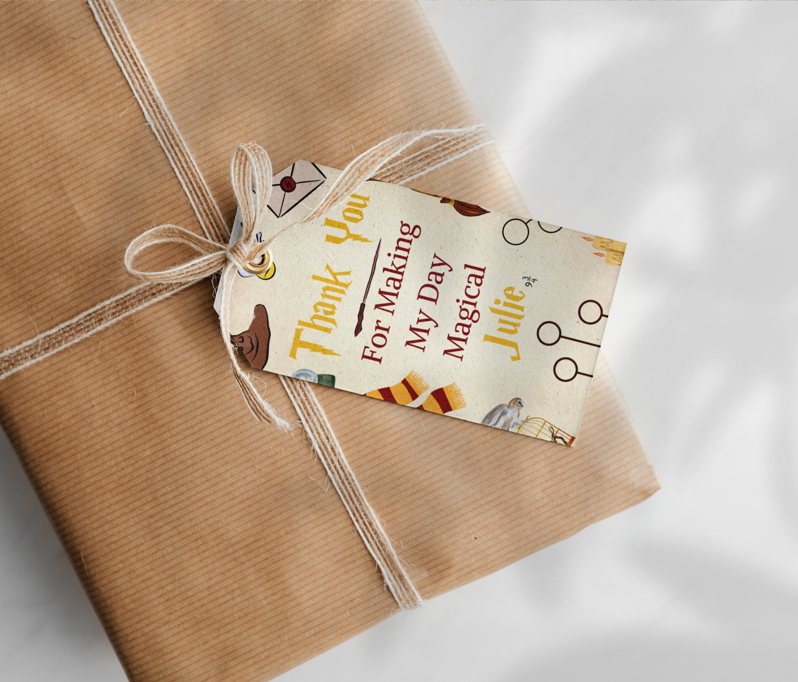 Editable Wizard Birthday Party Favor Tag, Wizard Thank You Tag ...