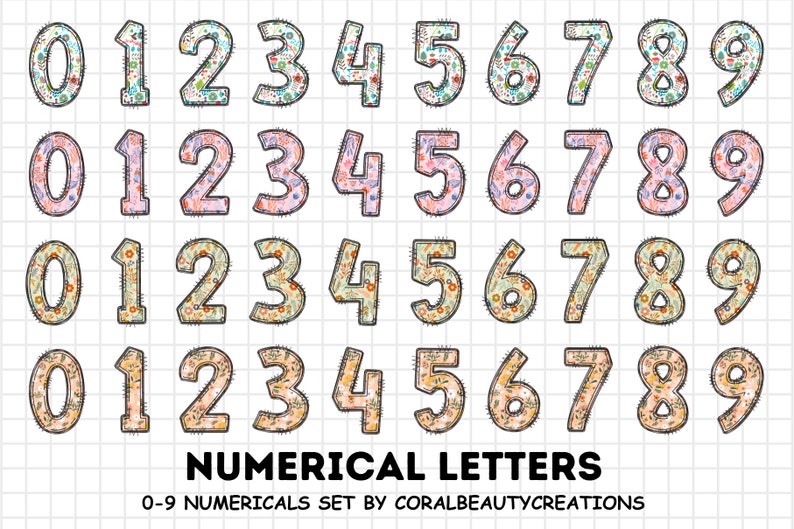 Spring Floral Alphabet Letters PNG Bundle, Summer Mothers Day Flower ...