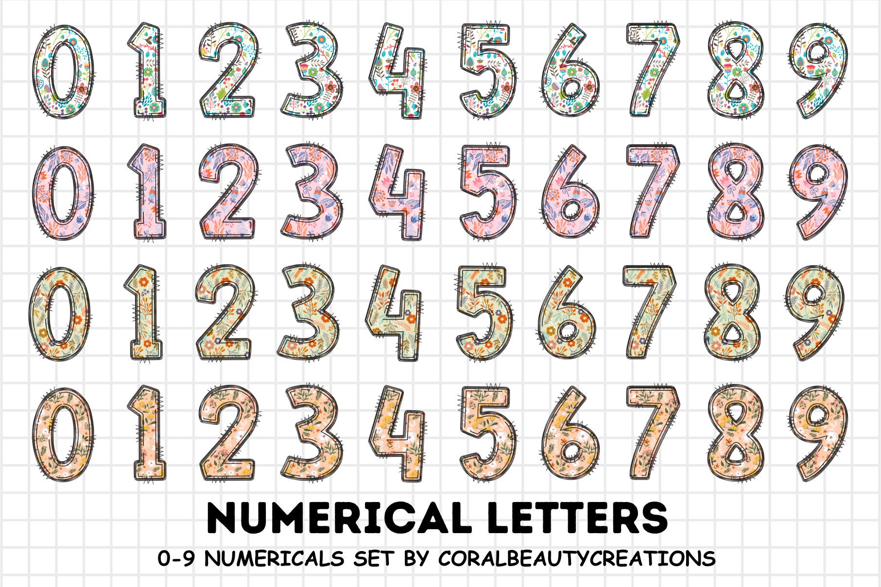 Spring Floral Alphabet Letters PNG Bundle, Summer Mothers Day Flower ...