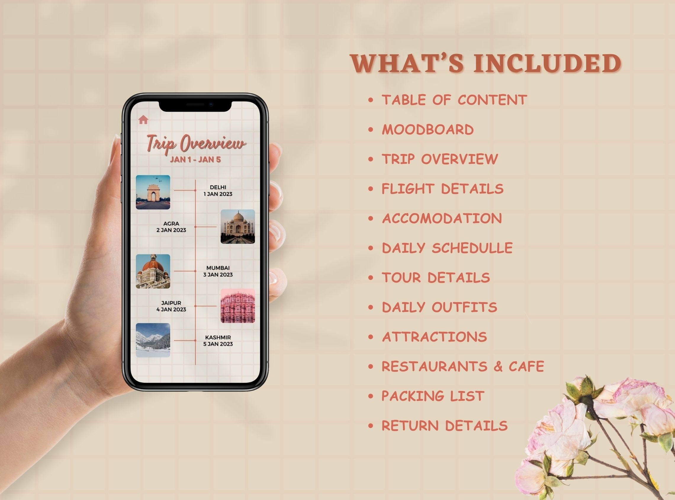 Canva Editable Travel Itinerary Template, Travel Planner, Printable ...