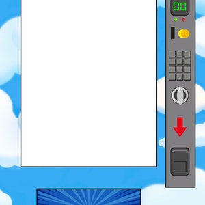 Vending Machine Template Blank Canva Editable 12.8" X 20" | Blank ...
