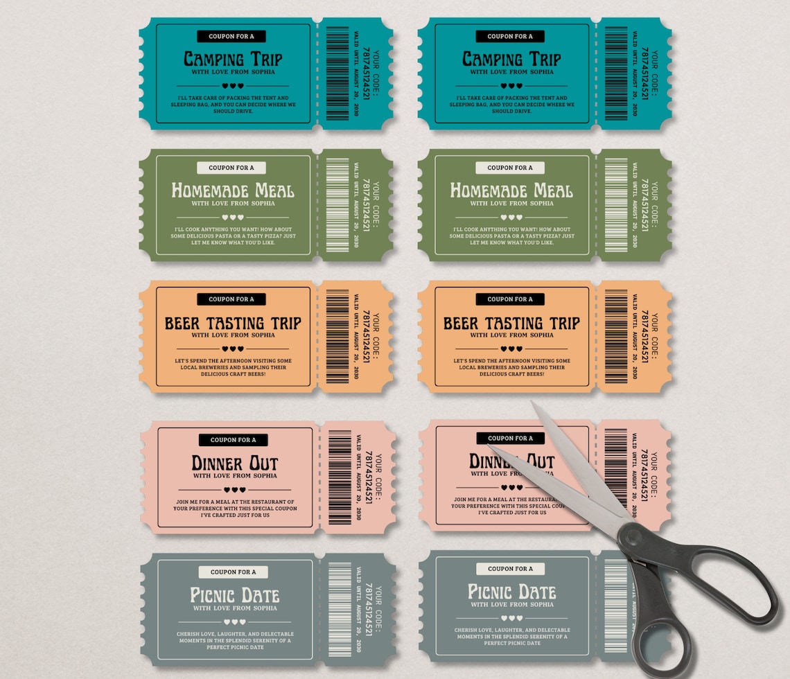 Retro Editable Coupon Template, Last Minute Gift, Printable Birthday ...