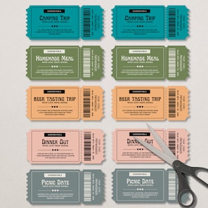 Retro Editable Coupon Template, Last Minute Gift, Printable Birthday ...