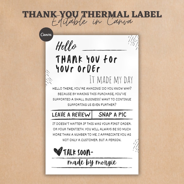 Thank You Stickers - Etsy