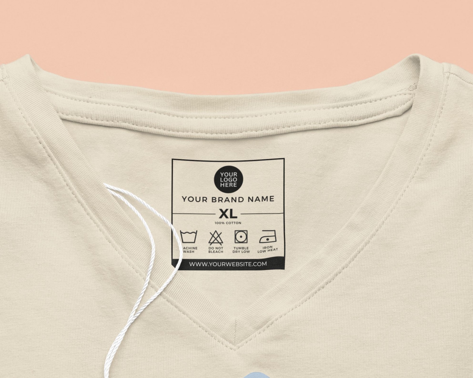 Editable Clothing Tag Bundle, T-shirt Neck Label Tag, DIY Garment Care ...