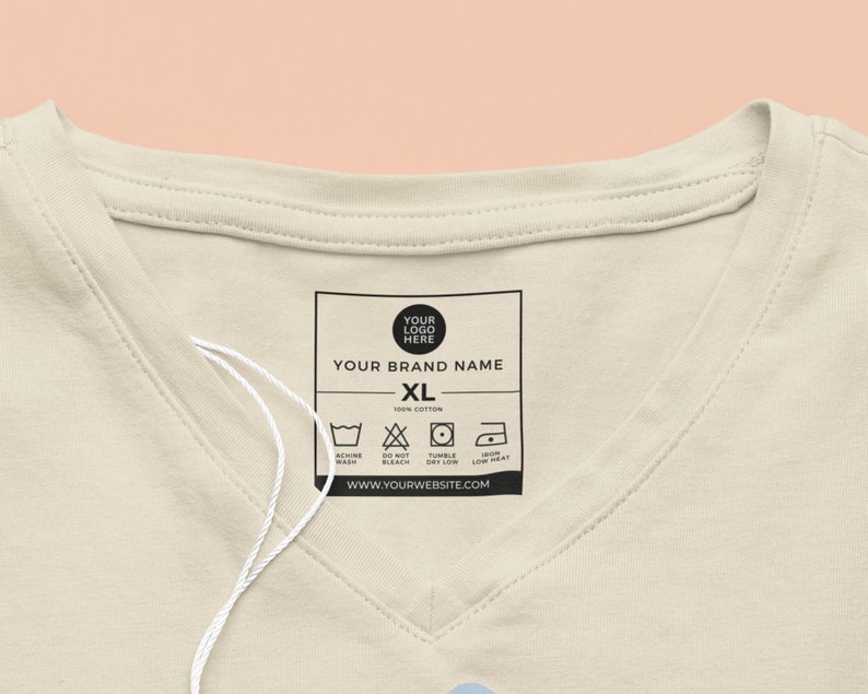 Editable Clothing Tag Bundle, T-shirt Neck Label Tag, DIY Garment Care ...