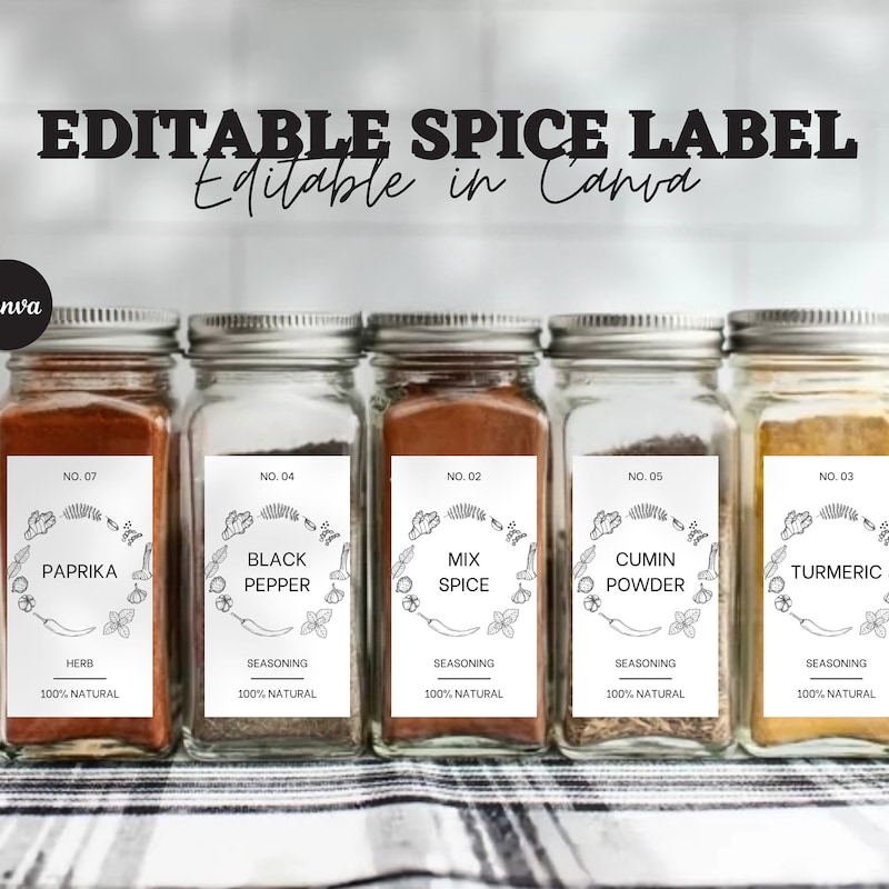 Spice Labels - Etsy