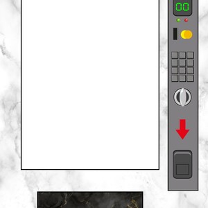 Vending Machine Template Blank Canva Editable 12.8" X 20" | Blank ...