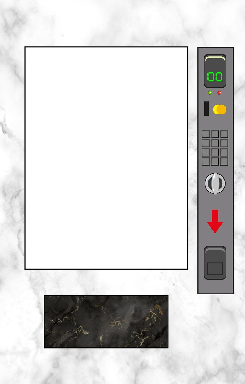 Vending Machine Template Blank Canva Editable 12.8 X 20 Blank Template ...