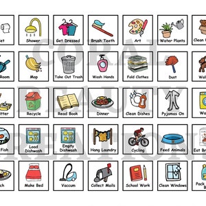 Kids Daily Responsibilities Chart, Printable Daily Routine, Chore Chart ...