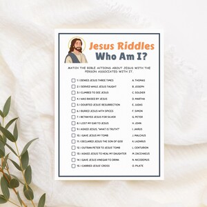 Bible Games, Jesus Riddles, Who Am I, Bible Games for Kids & Adults ...