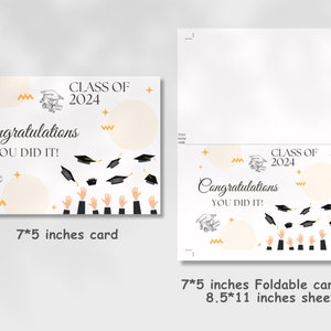 Graduation Card, Printable Graduation Card, Graduation Card 2024, Class ...