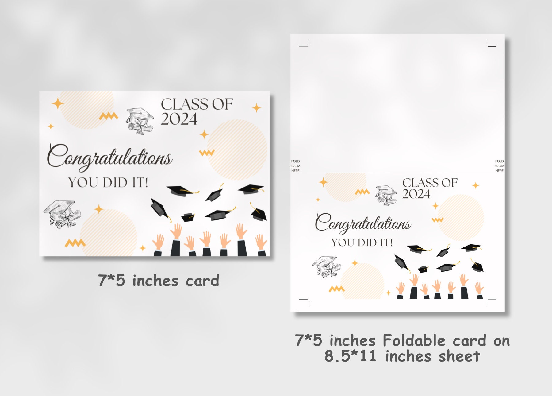 Graduation Card, Printable Graduation Card, Graduation Card 2024, Class ...