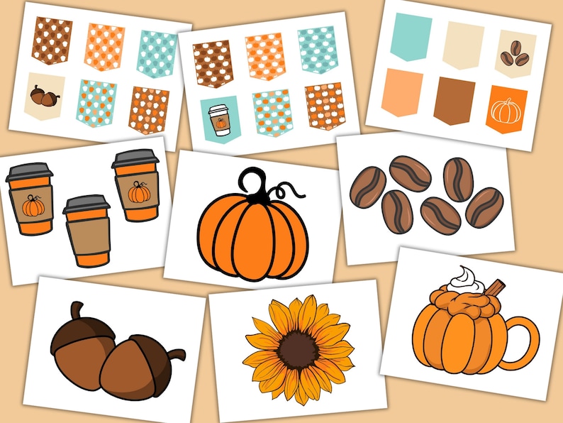 Pumpkin Spice Bulletin Board, Fall Bulletin Board Kit, Pumpkin Latte ...