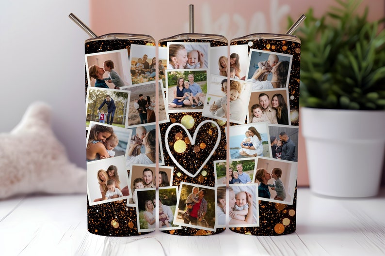 Add Own Photo,photo Tumbler Template,png Sublimation Photo Collage 20oz ...