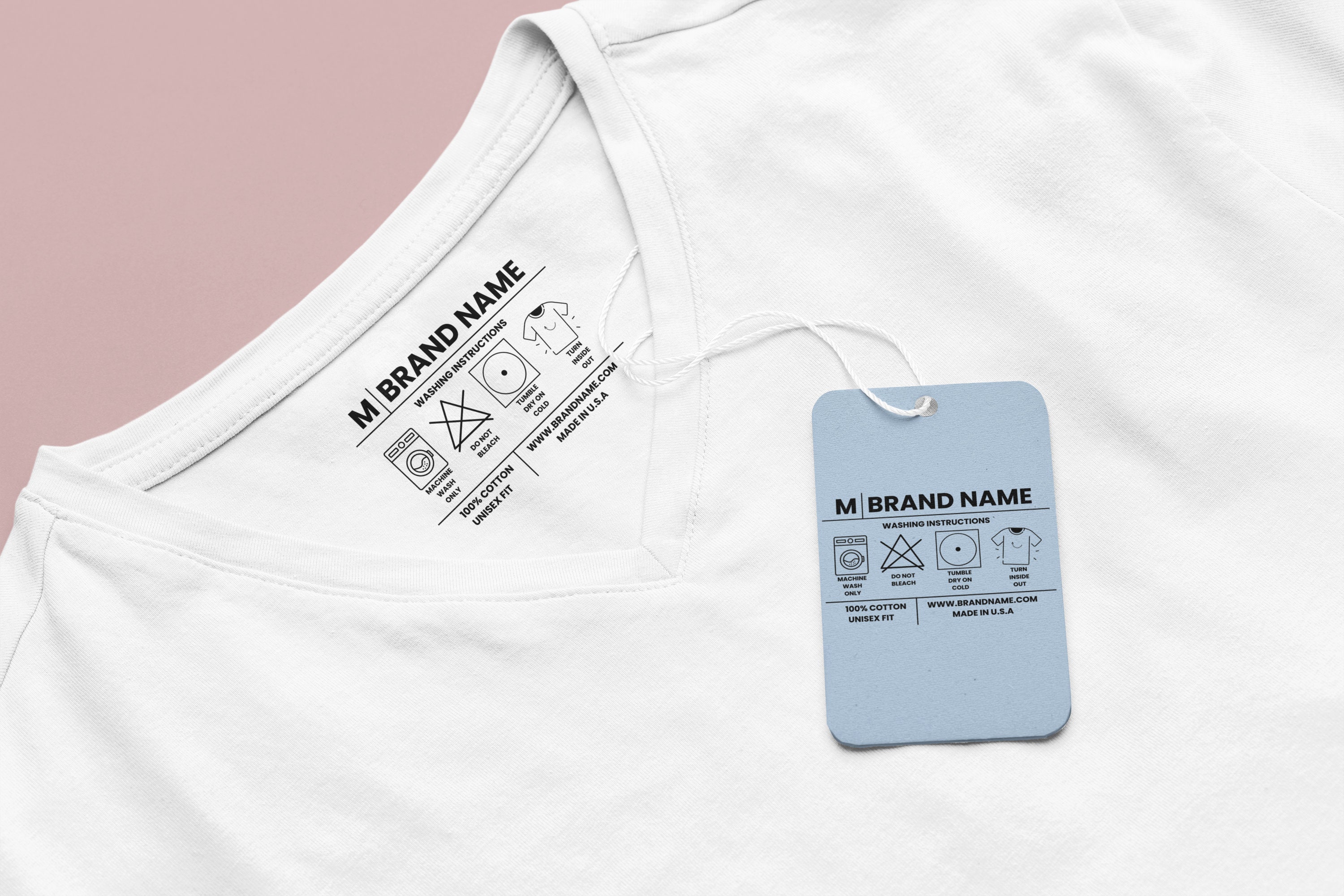 Editable Clothing Neck Label Template, Tag Less Label Clothes, Shirt ...