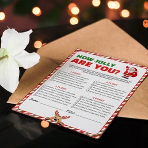 How Jolly Are You? Game, Fun Christmas Party Game, Christmas Activity ...
