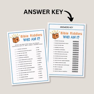 Bible Games, Jesus Riddles, Who Am I, Bible Party Games, Sunday School ...
